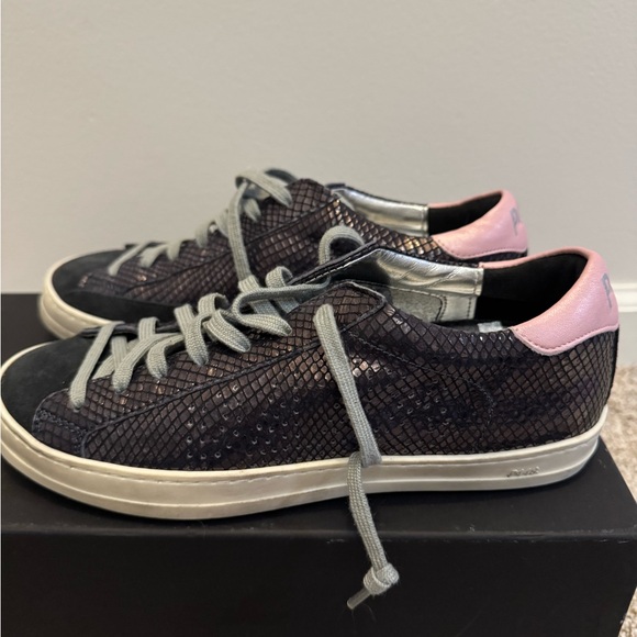 P448 | Shoes | P448 John Low Top Womens Sneakers In Black Python | Poshmark